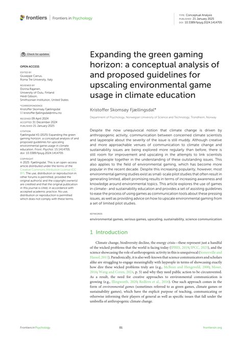 PDF Expanding The Green Gaming Horizon A Conceptual Analysis Of And
