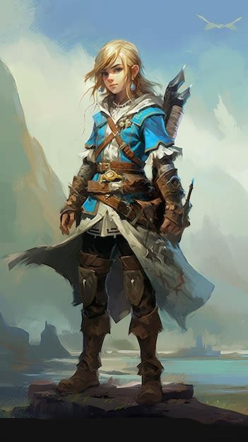 Premium Ai Image Epic Dynamic Animated Full Body Character Portrait