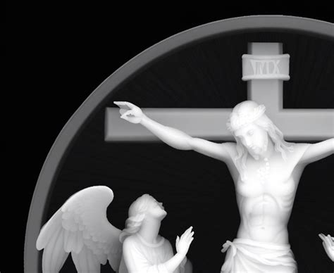 3d Jesus Coin Engraving File Depth Map For Fiber Laser Png Lightburn