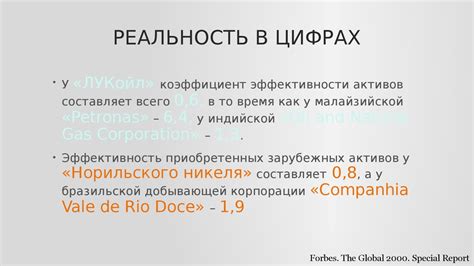 Российское предприятие на мировом рынке Сравнительный анализ