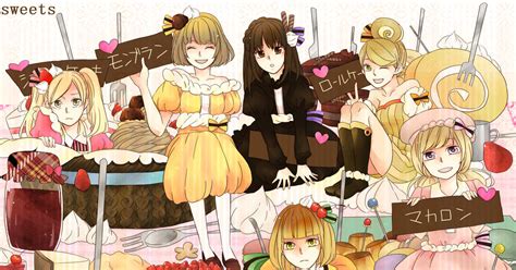 Qpixiv5お菓子の擬人化 Sweets Sweet Sweets 錦鯉のイラスト Pixiv