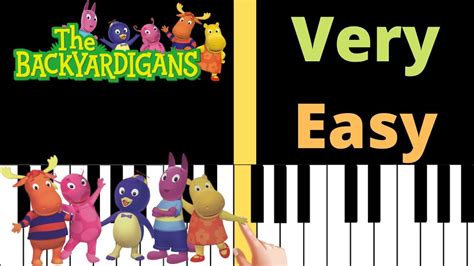 The Backyardigans Theme Song Very Easy Piano Tutorial Youtube