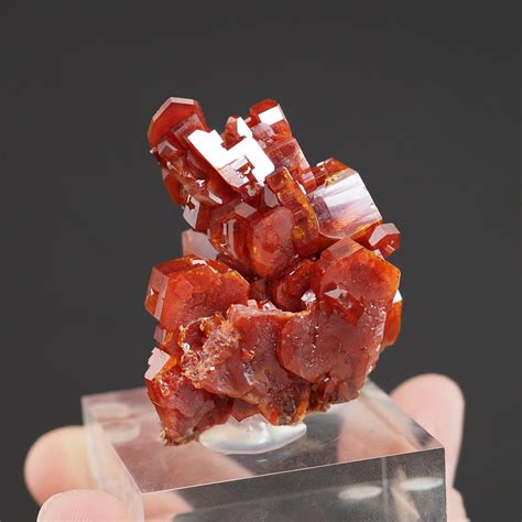 Vanadinite Crystal Mineral Specimen From Mibladen Morocco Natural