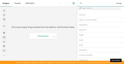Surveyjs Creator Vue Codesandbox