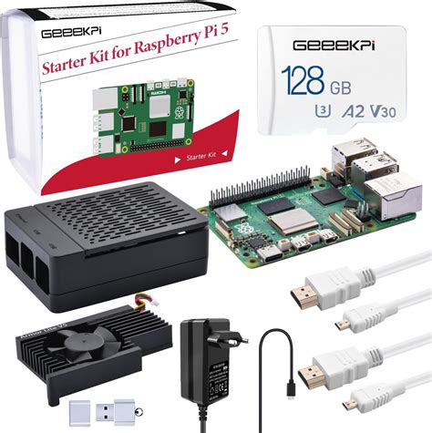 Geeekpi Raspberry Pi 5 8gb Starter Kit Med N04 M2 Nvme Ssd Pcie