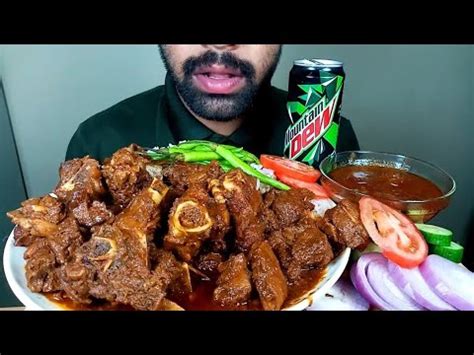 SPICY OILY MUTTON WITH RICE EATTING SHOW Hungry Piran YouTube