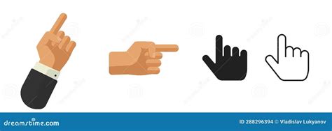 hand pointer finger icon vector simple pictogram graphic forefinger
