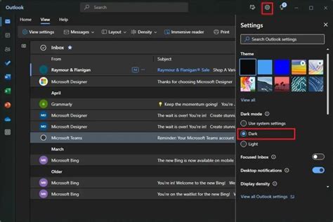 NiyoTech How To Enable Dark Mode For New Outlook App On