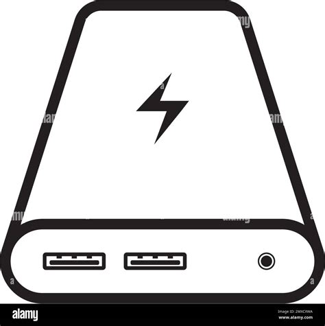 Power Bank Icon Vector Illustration Logo Design Stock Vector Image