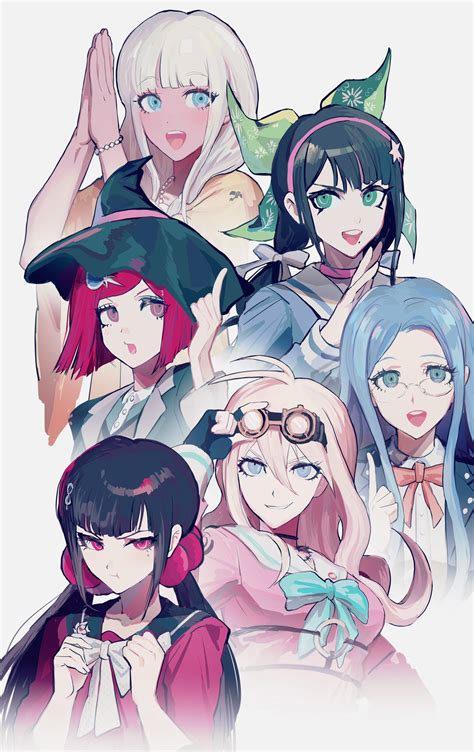 Harukawa Maki Iruma Miu Yumeno Himiko Yonaga Angie Chabashira Tenko And 1 More Danganronpa