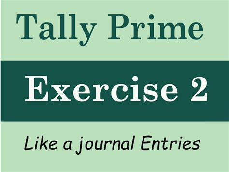 Tally Prime Practice Assignment 2 Ad Computer Campus