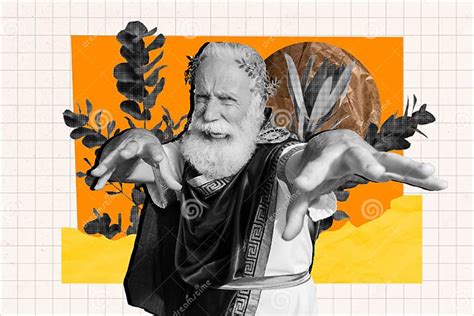Creative Sketch Collage Of Angry Julius Caesar Old Man Do Witchcraft
