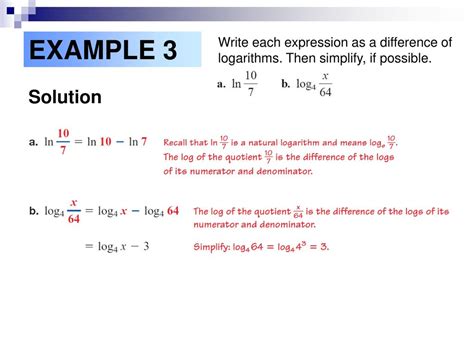 Properties of Logarithms - ppt download