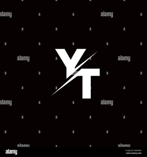 Logo Letter Monogram Slash With Modern Logo Designs Template On Black
