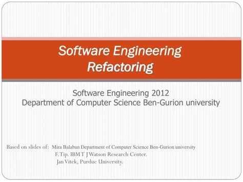 Ppt Software Engineering Refactoring Powerpoint Presentation Free Download Id2096461
