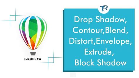 Learn CorelDRAW Drop Shadow Contour Extrude Blend Block Shadow En