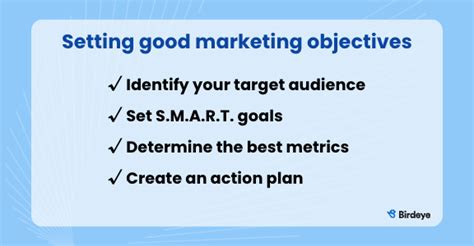 Marketing Objectives Small Steps Toward Big Goals Birdeye
