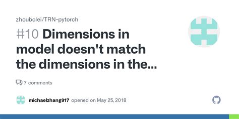 dimensions in model doesn t match the dimensions in the checkpoint