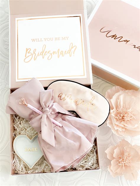 Pink Bridesmaid Proposal Box Pink T Box Personalized Pink Etsy