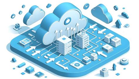 3d Flat Vector As Cloud Computing Scalability And Flexibility With Arrows And Cloud Icons