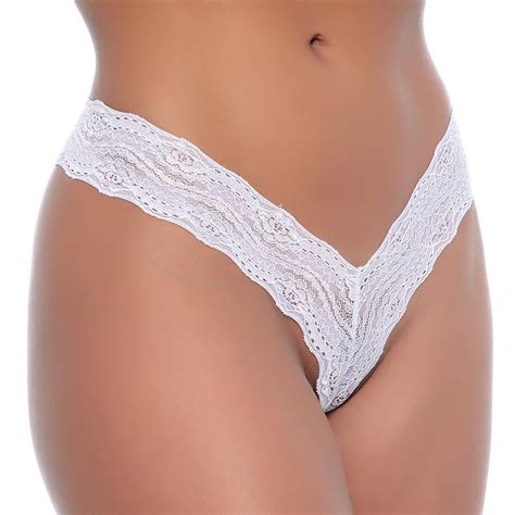 Kit 5 Calcinha Tanga Fio Dental Promoção 100 Renda Forro De