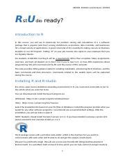 Introduction To R Learn Statistics And Analysis With R For Course Hero
