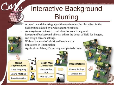 interactive background blurring ppt download