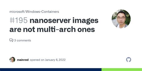 Nanoserver Images Are Not Multi Arch Ones · Issue 195 · Microsoft