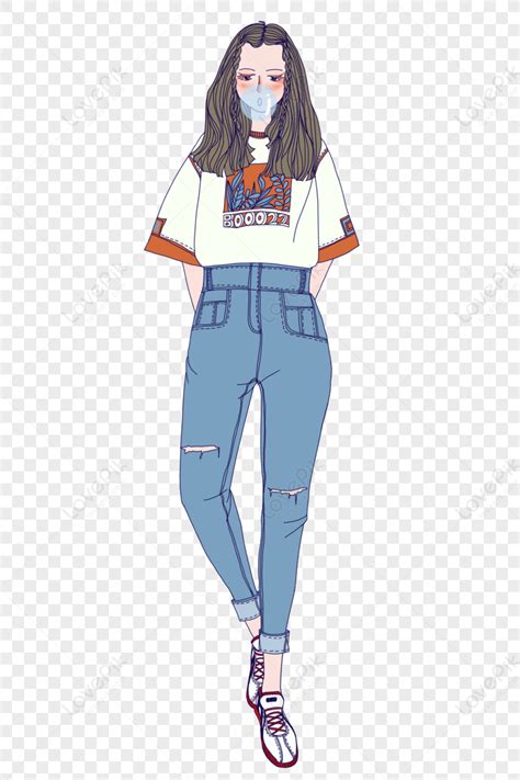 Bubble Gum Girl Bubbles Rabbits Chew Naughty Girl Png Image Free Download And Clipart Image