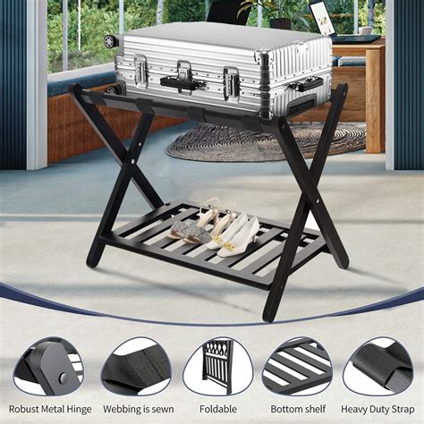 Semiocthome Fully Assembled Luggage Rack Pack Of 2 Folding Suitcase