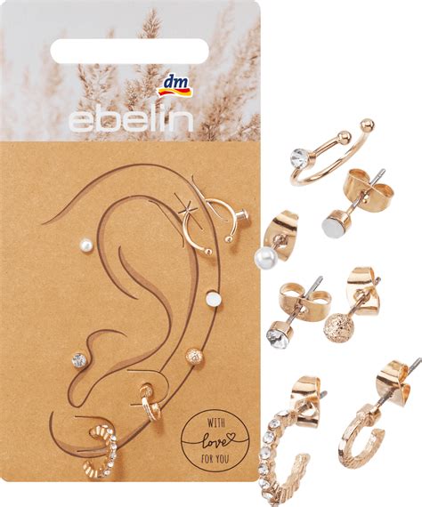 ebelin Mehrfachohrstecker Gold Optik 7 St dauerhaft günstig online