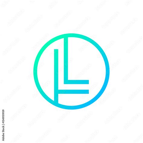 Letter L Logo Circle Shape Symbol Digital Technology Media Stock Vector Adobe Stock