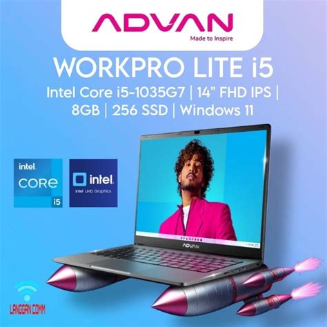 Jual Advan Workpro Lite Intel Core I5 1035G7 Ram 8GB SSD 256GB 14 Inch FHD IPS Windows 11