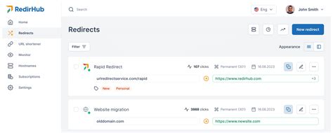 Create Redirects RedirHub