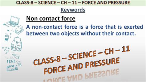 Definition Of Non Contact Force For Class Science Youtube