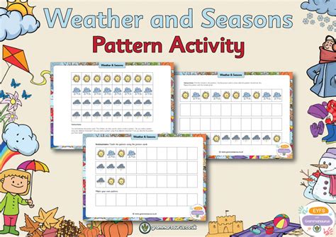 Eyfs Weather And Seasons Pattern Activity Grammarsaurus