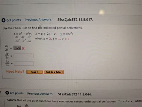 Solved Points Sess Alcet Previous Answers Use Chegg