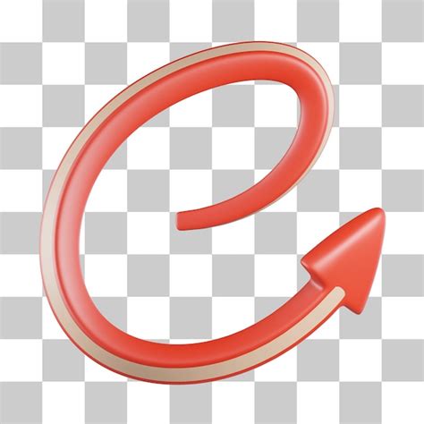 Premium Psd Twirl Up Arrow 3d Icon