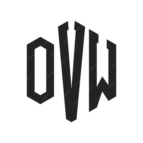 Premium Vector Ovw Logo Design Initial Letter Ovw Monogram Logo Using Hexagon Shape