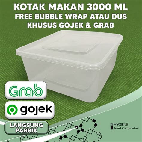 Promo Thinwall Square 3000 Ml Kotak Makan Plastik 3000ml Food