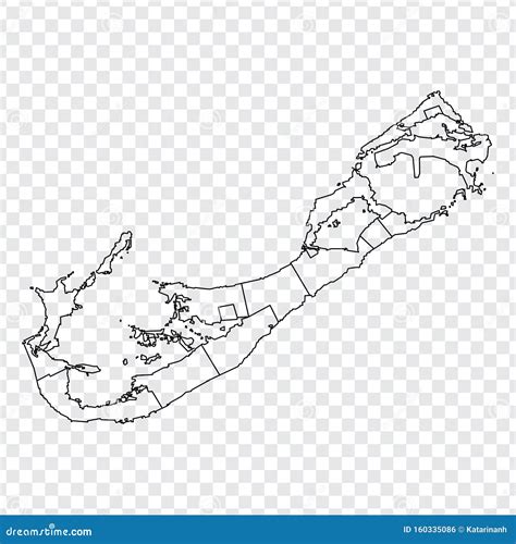 百慕大空白地图 百慕大的高质量地图，在透明背景下为您的网站设计、徽标、应用、ui绘制各省 向量例证 插画 包括有 哈密尔顿 社区