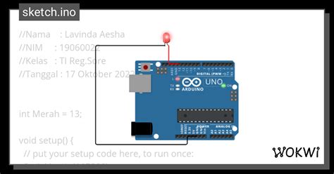 Praktikum 1led Looping Mati Wokwi Esp32 Stm32 Arduino Simulator