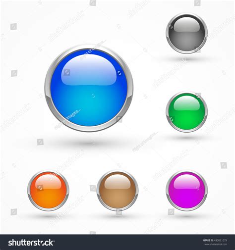 Set Colored Web Buttons Stock Vector Royalty Free 430821079 Shutterstock