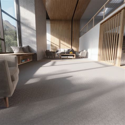 Hexagonal Cut And Loop Pile Carpet Flooring Texture Grey Poliigon