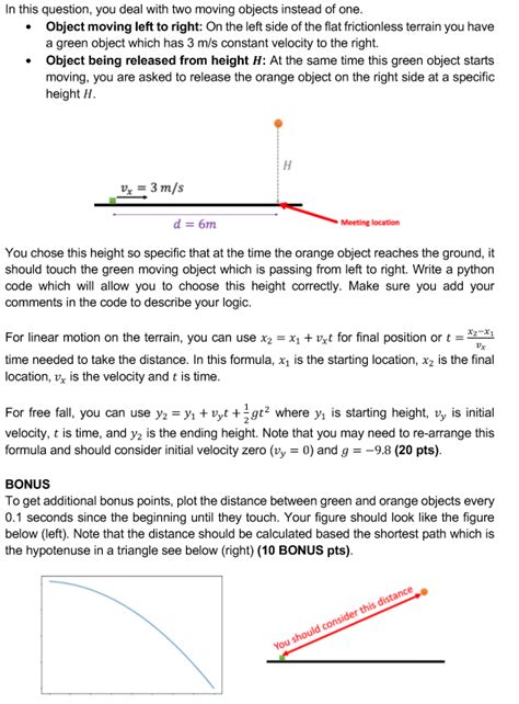 Solved In This Question You Deal With Two Moving Objects Chegg