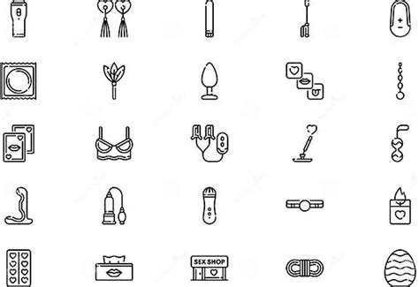 Sex Shop Icons Collection Is A Vector Illustration With Editable Stroke