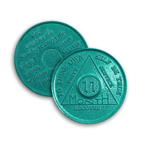 Aluminum Sobriety Chips 24 Hours Months 1 11 Alcoholics Anonymous