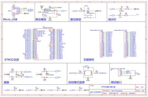 stm32最小核心板 立创eda开源硬件平台