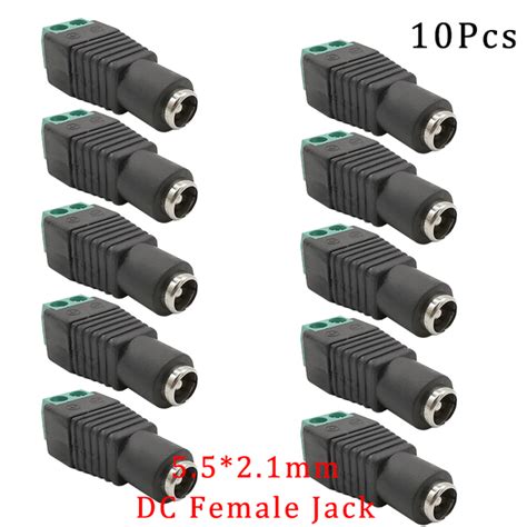 10pcs Dc Power Jack Socket Connector 5 5 2 1mm 3 5x1 3mm Male Female Todoelec Eande Market