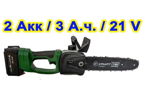Купить Аккумуляторная цепная пила Craft-tec PRO EKS-12C (2 Аккум, 21 ...